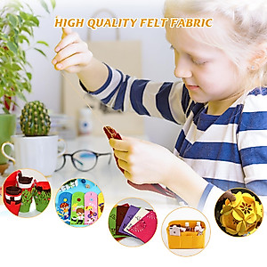 ChenTeng 4PCS Self Adhesive Felt Sheet for Crafts, A4 Size 2mm Thick Non-Stiff Felt Fabric Sheets for DIY/Sewing and Arts & Crafts (8.3" x 11.8", Black)