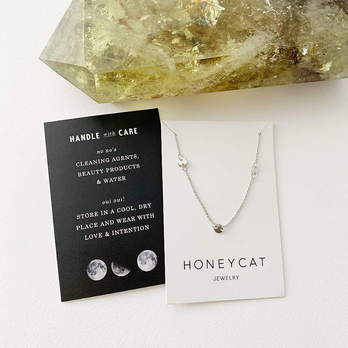 Honeycat Milky Way Disc Chain Bracelet in Gold, Rose Gold, or Silver | Minimalist, Delicate Jewelry (Silver)