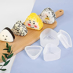 NCYOEW Onigiri Mold, Musubi Maker Press and 2 Triangle Rice Molds, Non Stick Musubi Maker Kit - Make Your Own Sushi at Home