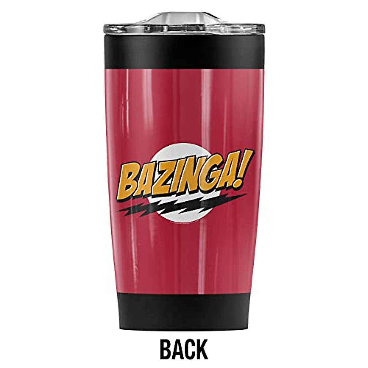 Logovision The Big Bang Theory Bazinga Stainless Steel Tumbler 20 oz Coffee Travel Mug/Cup, Vacuum Insulated & Double Wall with Leakproof Sliding Lid | Great for Hot Drinks and Cold Beverages