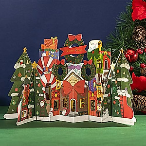 WISHGIFT 25Pcs 3D Christmas Cards, Merry Christmas Cards Handmade, Greeting Cards & Envelopes for Christmas, Xmas