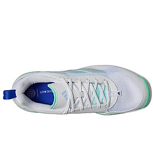 adidas Women's AvaFlash Sneaker, White/Silver Metallic/Pulse Mint, 9