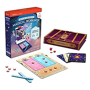 Osmo - Math Wizard and the Magical Workshop for iPad & Fire Tablet - Ages 6-8/Grades 1-2 -Addition & Subtraction-Curriculum-Inspired-STEM Toy Gifts for Kids,Boy & Girl-Ages 6 7 8 (Osmo Base Required)