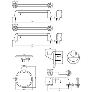 Laguna Brass 6910CP 5-Piece Bathroom Hardware Accessory Set Chrome Finish