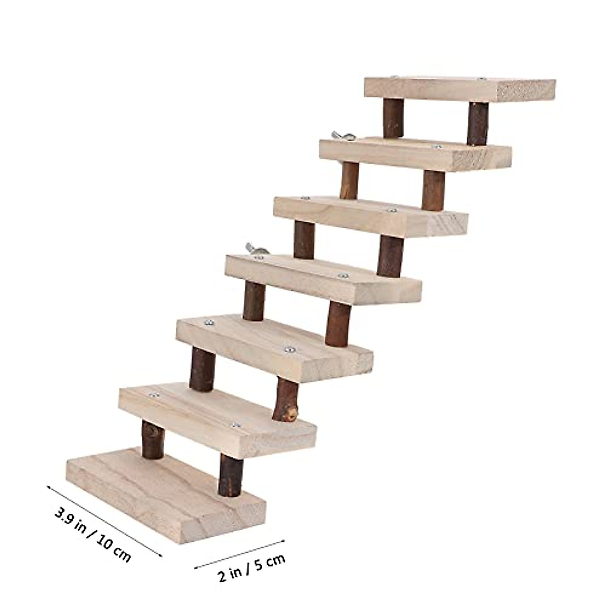 NUOBESTY Small Animal Wooden Ladder Platform Cage Bridge Guinea Pig Habitat Climbing Toy for Rabbit Hamster Bunny Squirrel Hedgehog Chinchilla Rat Mouse
