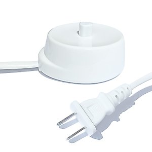 Toothbrush Charger for Oral-b Braun Electric Toothbrush,Inductive Replacement Charger Power Cord Fits Braun Oral-B Modle 3757, Portable Travel ABS Charging Base 110v-240v(US Plug)