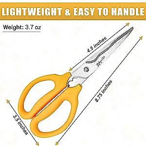 Lefty’s Left Handed Kitchen Scissors - Stainless Steel Heavy Duty General Purpose Shears - Dishwasher Safe Easy to Clean - Ultra Sharp - Great Gift For Left-Handed People Lefties Adults & Women
