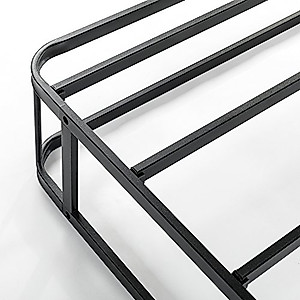 Mellow 9 Inch High Profile Box Spring, Heavy Duty Steel with Fabric-Cover, Easy Assembly, Navy, Queen