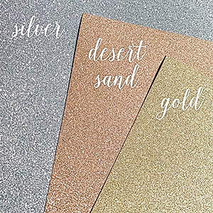 MirriSparkle Silver Glitter Cardstock Paper from Cardstock Warehouse 8.5 x 11 inch- 16 PT/280gsm - 10 Sheets