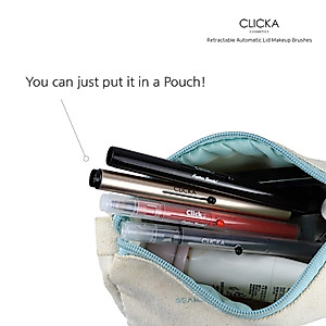 Retractable Automatic Lid Professional Lip Brush 1pc (Champagne Gold)