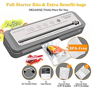 MegaWise Powerful but Compact Vacuum Sealer Machine (Silver)