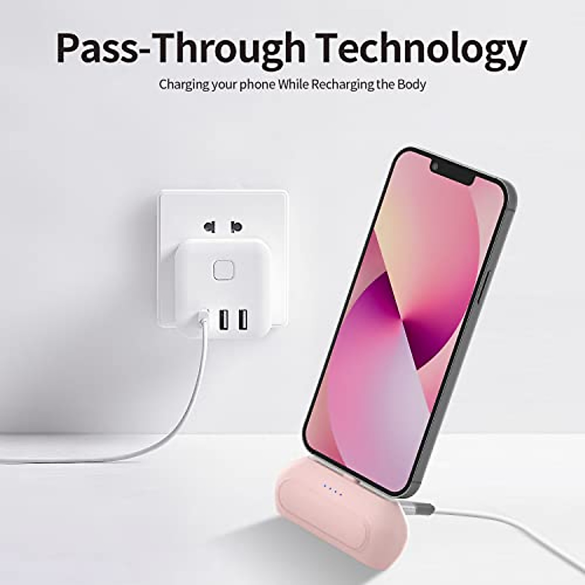 TQGX Small Portable Charger 4800mAh Ultra-Compact Cordless Fast Charger Mini Battery Pack Compatible with iPhone 14/13/12/11/8/7/6/XR/XS Max/Pro Max/AirPods