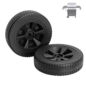 BBQration 7 Inch G437-0037-W1 Grill Wheels Replacement Parts for Charbroil Various Models 463377319 463352521 463365021 469335115 463436415 463340516 Kenmore 415.16123800 Thermos 466360113, 2-Pack