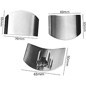 Stainless Steel Finger Guard, 2024 Upgrade Multifunctional Finger Protector for Cutting Food Slicing Finger Guard, Premium Slicing Tool Guard Finger Protector for Slicing, Chopping Vegetables (A-2Pcs)