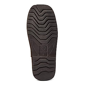 ARIAT Men's Indoor/Outdoor Comfortable Suede Upper Square Toe Patriot Slippers with Shearling Lining, Dusty Brown, 10