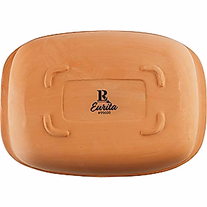 Eurita Clay Roaster, Non-Stick Dutch Oven, Healthy Clay Pot Cooking, With Free Recipe Guide, 4 Quarts