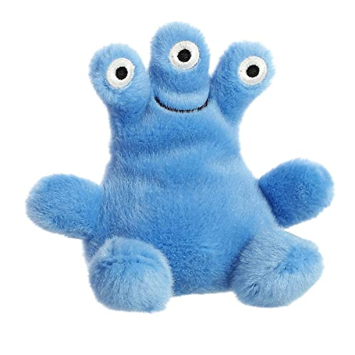 Aurora® Adorable Palm Pals™ Zeke Monster™ Stuffed Animal - Pocket-Sized Fun - On-The-Go Play - Blue 5 Inches