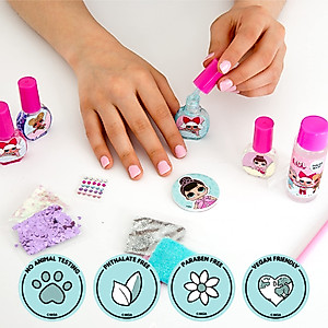 L.O.L. Surprise Confetti Nail Art by Horizon Group USA,Make Custom DIY Nail Polishe.Add tattoos, Glitter, Gemstones & More.Secret Reveal Surprise Inside.Multi Colored