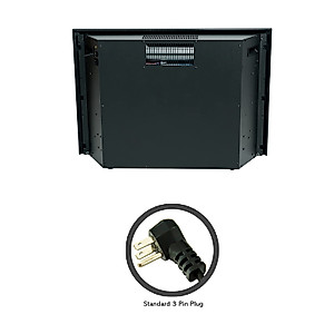 C-Hopetree 32 Inch Wide Electric Fireplace Insert, Portable Freestanding Heater with Remote and Thermostat