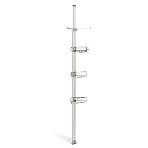 simplehuman 9' Tension Pole Shower Caddy, Stainless Steel and Anodized Aluminum