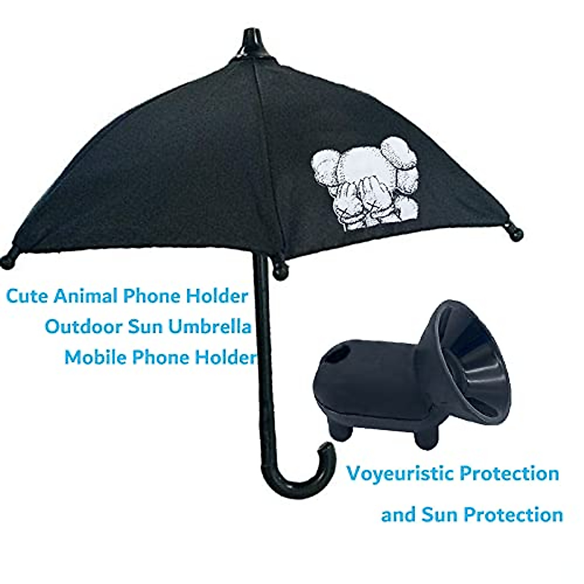 BEITESTAR Universal Phone Sunshade Holder - Upgrade Phone Umbrella for Outside Sun Shade - Creative Desktop Piggy Cell Phone Holder, Silicone Durable Mobile Phone Holder