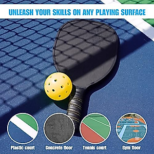 USAPA Approved Outdoor Pickleball Balls - 16 Pcs High-Bounce Balls with 40 Holes for Superior Durability | Tournament-Quality Set in 4 Bright Colors with Convenient Mesh Bag