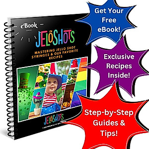 Jello Shot Syringes by JeloShots 32 Pack - Free Recipe eBook, Prewashed & Ready to Use, Jelly Shot Syringes for St. Patrick's Day, Nurses, Graduation, and Bachelorette Parties, Halloween Party Fun