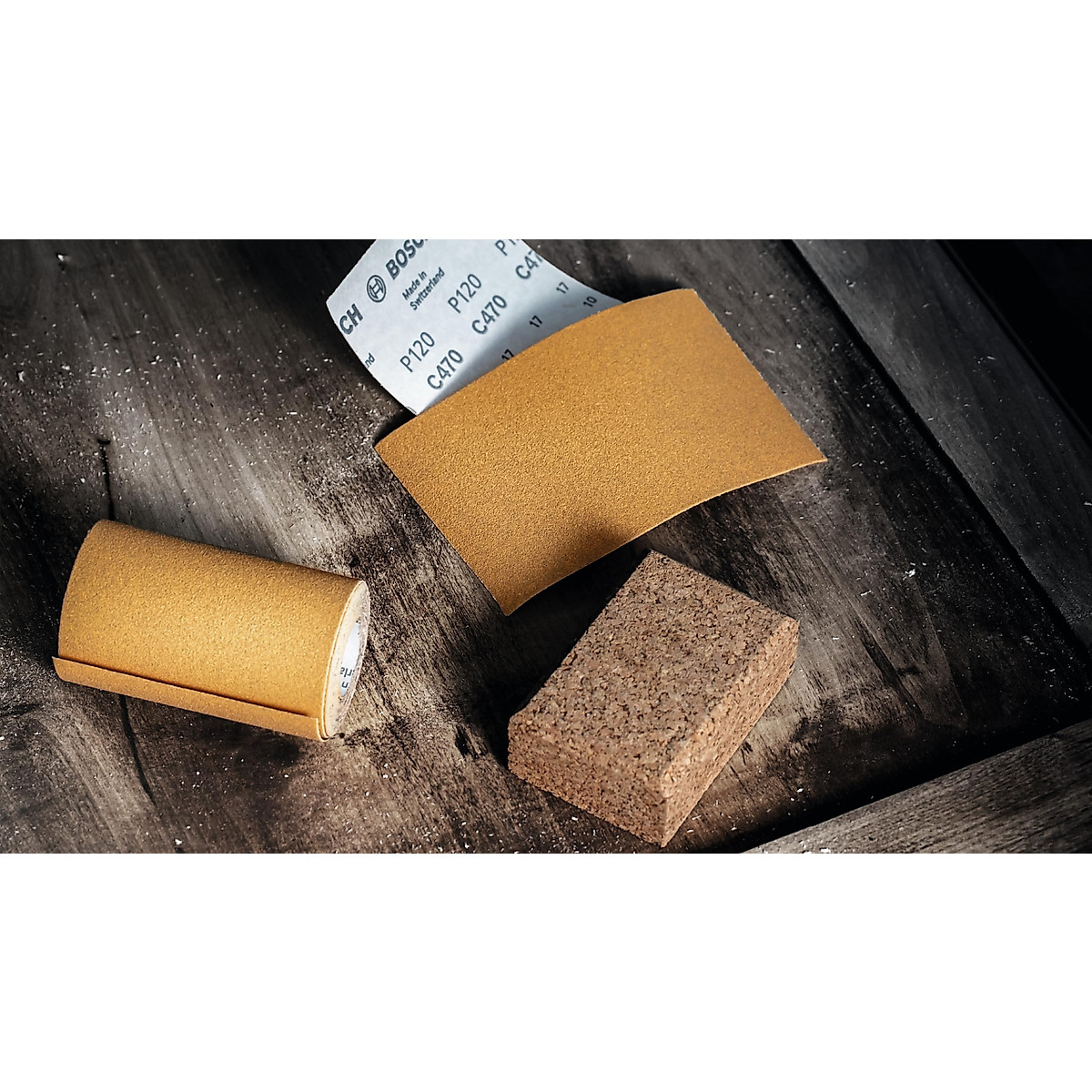 Bosch Professional 1x Expert C470 Sandpaper Roll (for Hardwood, Paint on Wood, Width 115 mm, Length 50 m, Grit 60, Accessories Hand Sanding)