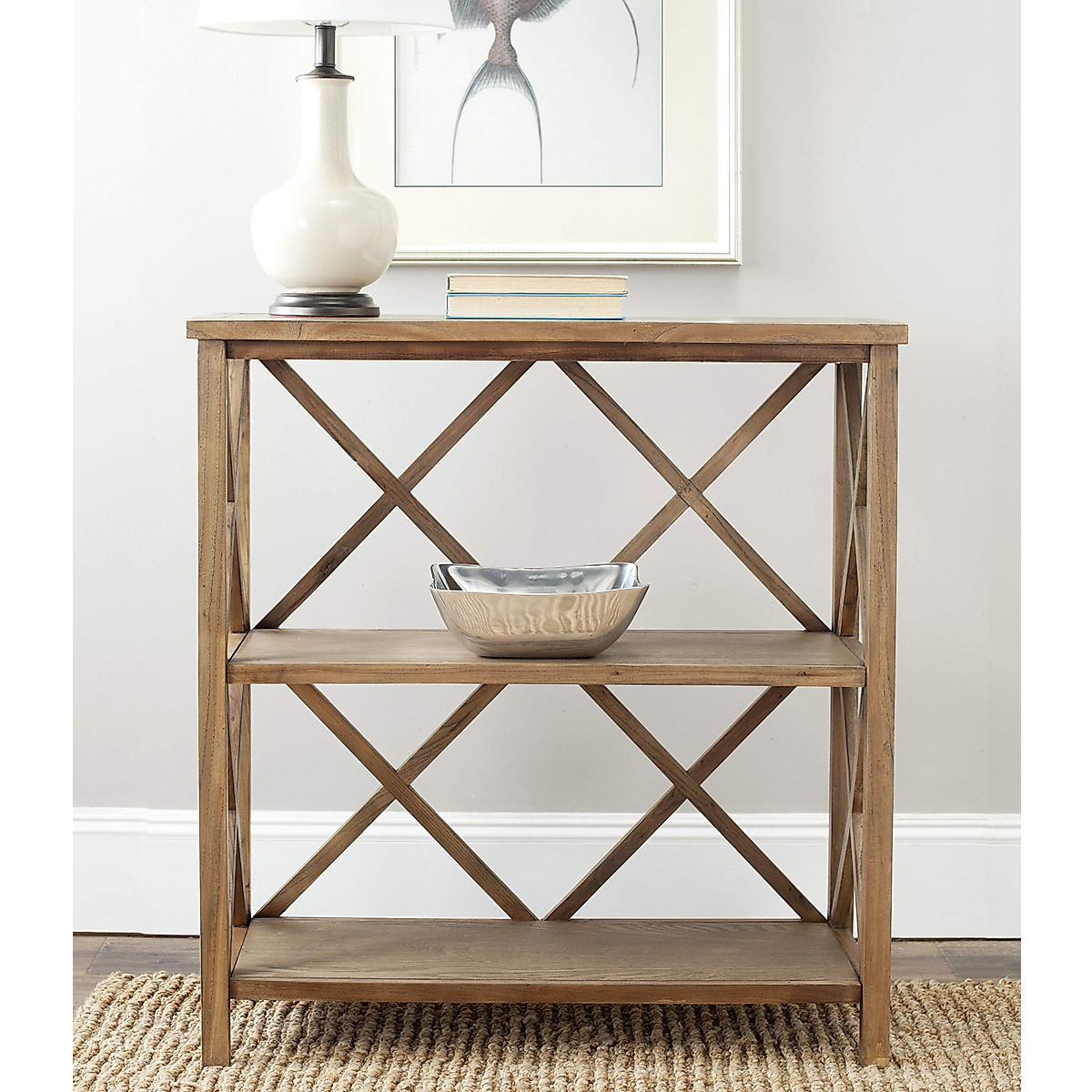 Safavieh American Homes Collection Liam Oak 2-Tier Open Bookcase