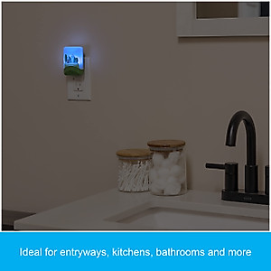 GE Color-Changing LED Night Light, Forest Design, Plugs Into Wall, Dusk To Dawn Sensor, For Kids Adults Bedroom Bathroom, Play Room, Nursery, 1 pack, 52711