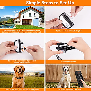 Wireless Dog Fence System for 2 Dogs, 2023 Wireless Fence & Remote Training Collar, Portable Electric Dog Boundary System, Rechargeable Garden Wireless Fence & Suitable for Puppy Small Large Dogs
