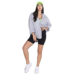 NIKIBIKI Women Seamless Moto Biker Shorts, Made in U.S.A, One Size (Black)