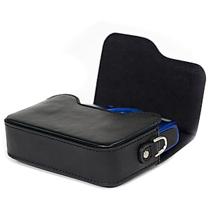 MegaGear Canon PowerShot SX620 HS, ELPH 180, ELPH 360 HS, ELPH 190 is, ELPH 170 is, SX610 HS Leather Camera Case with Strap - Black - MG1089