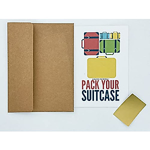 Pack Your Bags Travel Card Scratch To Reveal Your Personal Message Surprise Gift