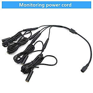 SAISN DC Power Y Splitter Cable 1 Female to 4 Male Plug for CCTV Camera (1 to 4)