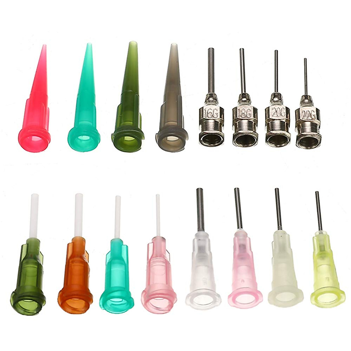 2Pcs Jagua Henna Temporary Tattoo Kit Applicator Bottles with 16 Tips Needles for Henna Tattoo Cone Tattoo Bottle Kits - Qty 2 & 16 Tips