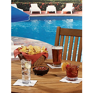 Carlisle FoodService Products Alibi Double Old Fashioned Glass for Restaurant, Kitchen, and Bar, Plastic, 12 Ounces, Clear