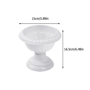 YARNOW Garden Urns Urn Planter 4pcs Vintage Style Flower Pot Classic Pillar Flower Pot Greek Column Statue Garden Urn Tall Roman Pillar Flowerpot for Wedding Patio Yard Pathway Garden