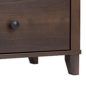 Prepac Yaletown Traditional 2-Drawer Tall Nightstand Side Table, Bedside Table with 2 Drawers and Open Shelf 16" D x 23" W x 28" H, Espresso, EDNH-1202-1