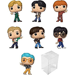 POP BTS Funko Pop BTS Dynamite Set of 7 Funko Pop| - RM, J-Hope, Suga, Jimin, Jin, Jung Kook, & V 7 Set (Bundled with EcoTek Protector Case to Protect Display Box)