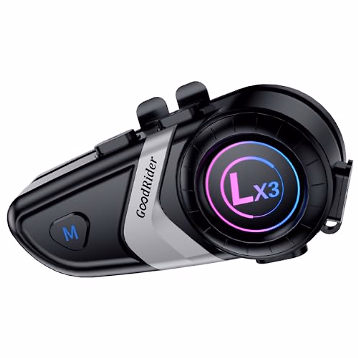 Good Rider Motorcycle Bluetooth Headset LX3 Motorcycle Helmet Bluetooth Intercom for 2 Riders 800M with CVC Noise Reduction Stereo Music IPX6 Waterproof Full Face Helmet (1 Piece)