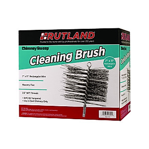 Rutland 11" X 7" Rectangular, Wire, 1/4" Pipe Thread Chimney Sweep