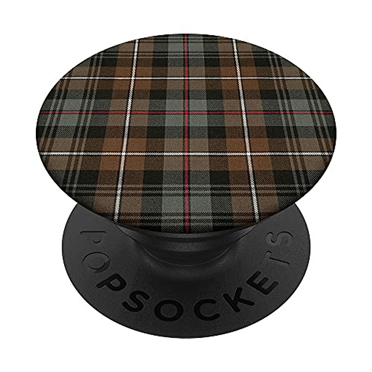 MacKenzie Weathered Brown Plaid Scottish Clan Tartan PopSockets Swappable PopGrip