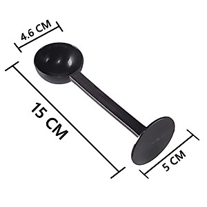 Lautechco 10g Espresso Coffee Measuring Spoon Plastic Coffee Scoop for Ground Coffee Tea Salt with Pressed Bottom 5.9x1.9inch