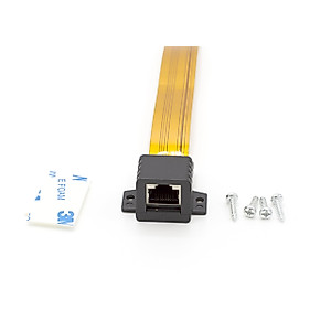 THE CIMPLE CO Ethernet Jumper Cable - Ghost Wire Cat5 or Cat6 Ethernet Jumper Cable Short (1FT) Flat Wire Thin