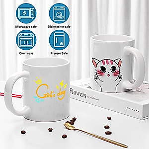 CAILIDE 20oz sublimation Blank large Mugs and Big handle set of 2 Professional Grade Mugs White Coated Ceramic Cup for Coffee Tea or DIY Gifts (20oz)