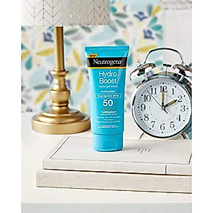 Neutrogena Hydro Boost Water Gel Sunscreen Lotion with Broad Spectrum SPF 50, Water-Resistant Hydrating Body Sunscreen, Non-Greasy, Hyaluronic Acid, Travel Size, 3 fl. Oz, Pack of 3