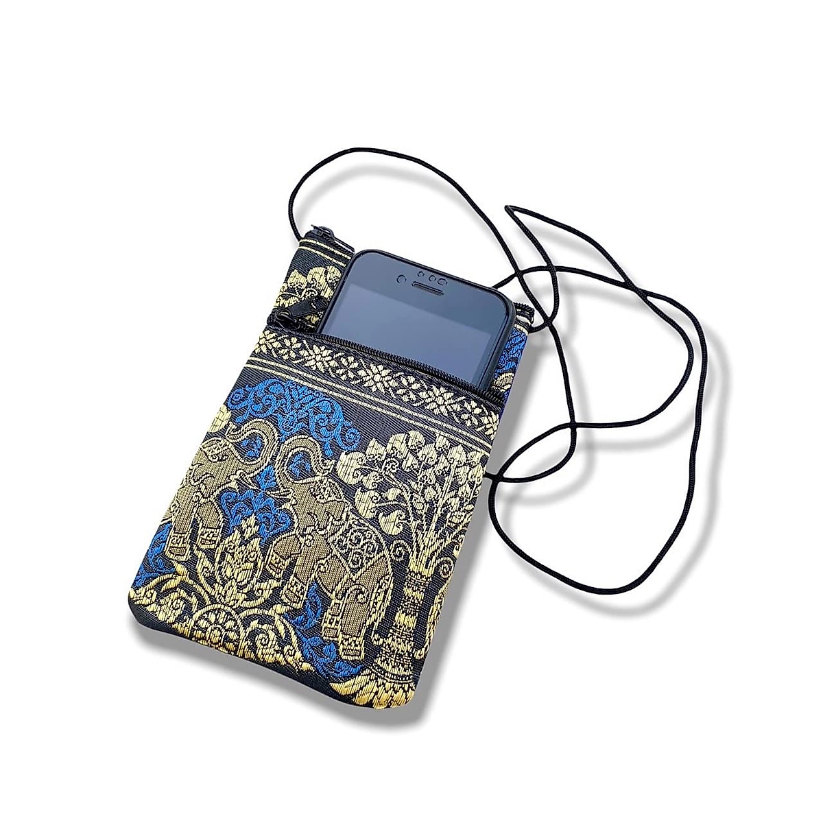 ablossom, Hmong Bag Hill Tribal Elephant Mini Crossbody Single Shoulder Unique Handmade For Women Cell Phone Purse Passport Holder & Travel Pouch Multicolor Handbag, Pack Of 6