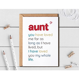 Aunt You Have Loved - Special Aunt's Day Card - Birthday Card For Aunt - Sentimental Card For Aunt - Meaningful Card For Aunt…