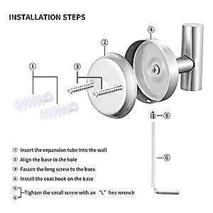 JBCLXXW 4 Packs Bathroom Wall Towel Hooks No Drill Heavy Duty Robe Hook Holder SUS304 Stainless Steel (Brushed)